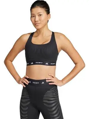 Adidas Techfit Control Medium Support Bra - Black