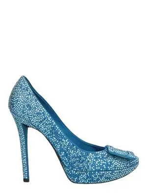 ROGER VIVIER Pumps With Appliqués And Crystals - Deep Teal