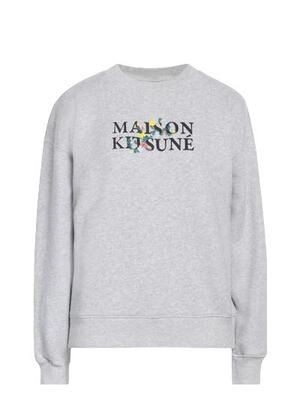 Maison Kitsuné Crewneck Sweatshirt With Logo - Grey