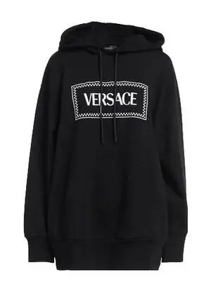 Versace Cotton-blend French Terry Sweatshirt - Black