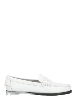 SEBAGO Glossed Leather Penny Loafers - White