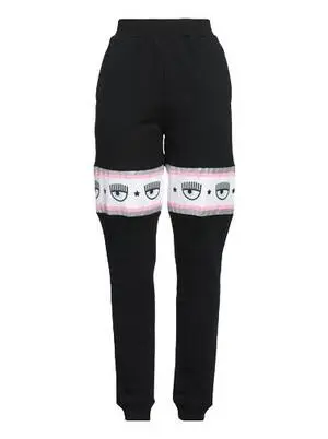 CHIARA FERRAGNI Cotton-elastane Track Pants - Black