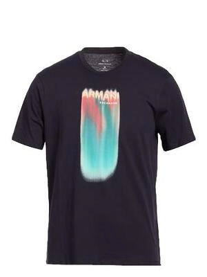 Armani Exchange Man T-shirt Midnight Blue Size Xs Cotton Midnight Blue