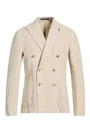 PAOLONI Blazer Size Cotton, Linen - Beige