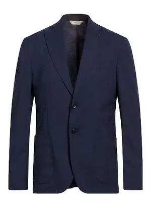PAOLONI Blazer Size Wool, Elastane - Navy