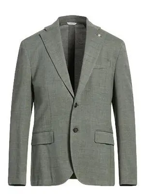MANUEL RITZ Blazer Size Virgin Wool, Viscose, Cotton, Elastane - Sage Green