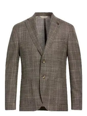 PAOLONI Blazer Size Virgin Wool, Silk, Linen - Black