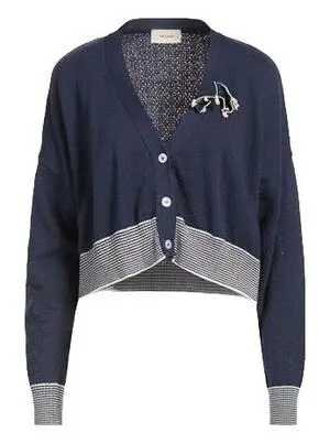 VICOLO Intarsia-knit Cardigan - Navy