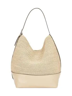 TOTEME Belted Woven Leather Tote Bag - Fawn