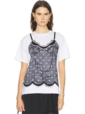 Marc Jacobs Trompe L'oeil Cami Tee - White Multi