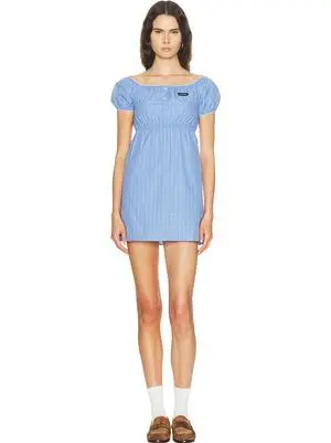 Miu Miu Check Mini Dress - Celeste