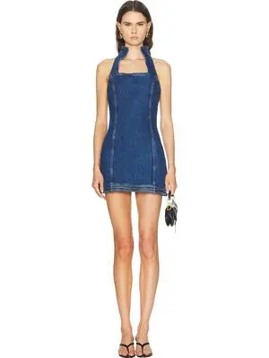 Cult Gaia Azura Denim Mini Dress - 80s Blue