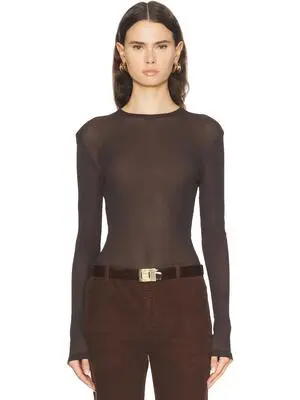 Acne Studios Ermana Top - Dark Brown