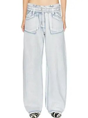 Acne Studios Wide-leg Denim - Blue & White