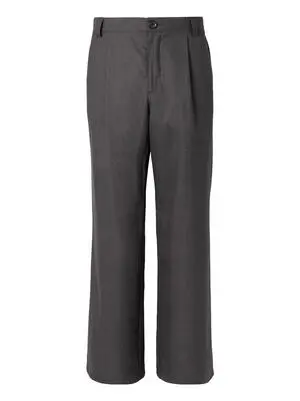 Oliver Spencer Orsman Wide-leg Pleated Trousers - Gray