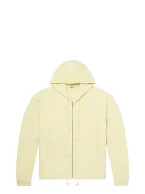 Auralee Cotton-blend Terry Zip-up Hoodie - Yellow