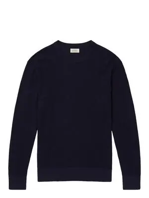 Hartford Cotton-piqué Sweater - Blue