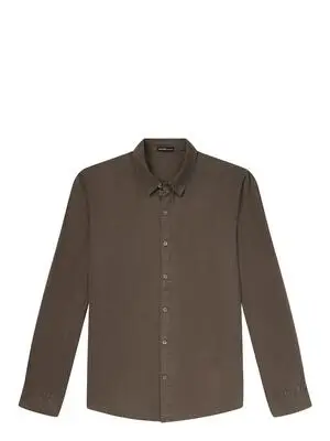 JAMES PERSE Garment-dyed Linen Shirt - Green