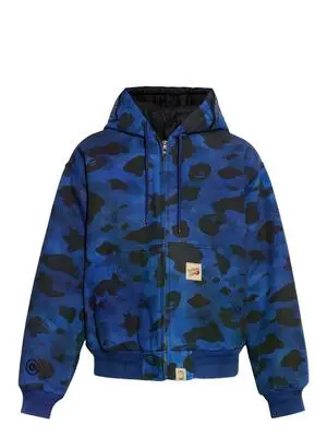 A BATHING APE Camouflage-print Hooded Jacket - Black