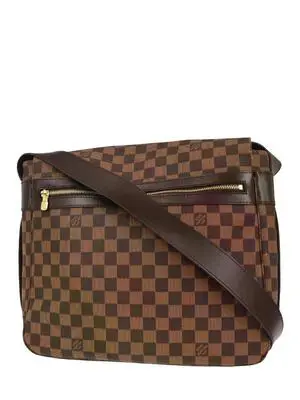 LOUIS VUITTON 2000 Damier Ebene Bastille Shoulder Bag - Brown