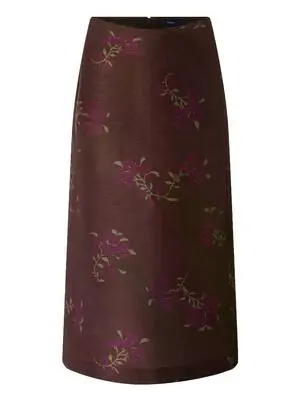 Soeur Helia Floral-print Skirt - Brown