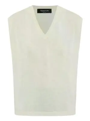 Fabiana Filippi Sleeveless V-neck Vest - Neutrals