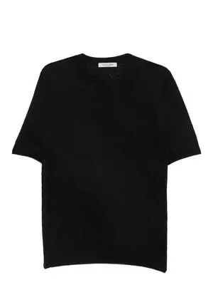 FILERIA Short-sleeve Ribbed T-shirt - Black