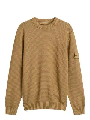 Stone Island Ghost Cotton Cashmere Knit Jumper - Dark Beige
