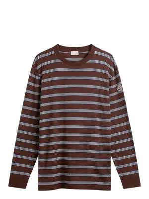 Moncler Stripe Knitted Jumper - Brown/blue Stripe