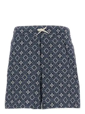 LES DEUX Arabesque Patterned Shorts - Blue