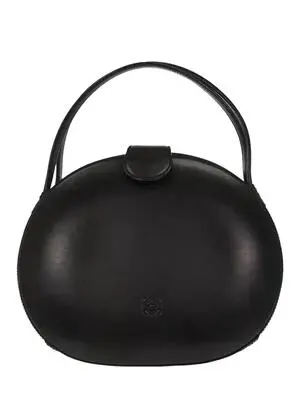 Loewe 1990s Round Leather Tote Bag - Black