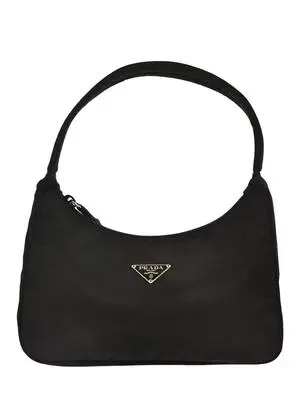 Prada 1990s Logo-plaque Tote Bag - Black