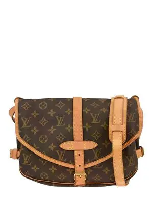 LOUIS VUITTON 1997 30 Monogram Saumur Shoulder Bag - Brown