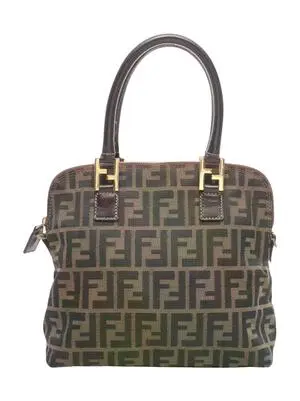 Fendi 2000-2010 Zucca Canvas Handbag - Brown