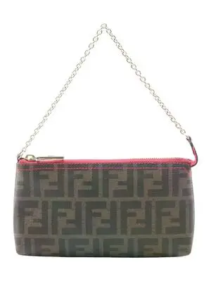 Fendi 2000-2010 Zucca Coated Canvas Pochette - Brown
