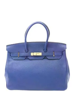 Hermès 2011 Togo Birkin 35 Handbag - Blue