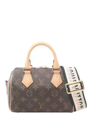 LOUIS VUITTON Monogram Speedy Bandouliere 20 Satchel 2021-2025 - Brown