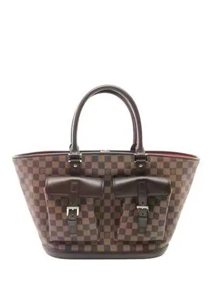 LOUIS VUITTON 2004 Damier Ebene Manosque Gm Tote - Brown