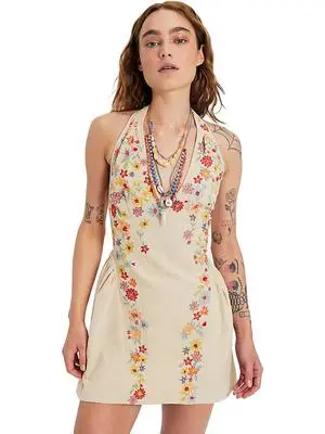 Free People Island Letter Mini Dress - Tea Combo