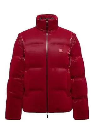 Moncler Throttle Reversible 2in1 Down Jacket - Dark Red