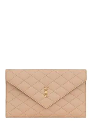 Saint Laurent Paris Pouch - Clear Beige