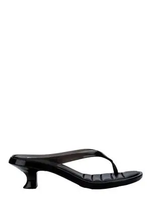 Melissa Thong Kitten-heel Sandals - Black