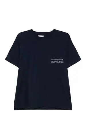 Universal Works Logo-detail T-shirt - Blue