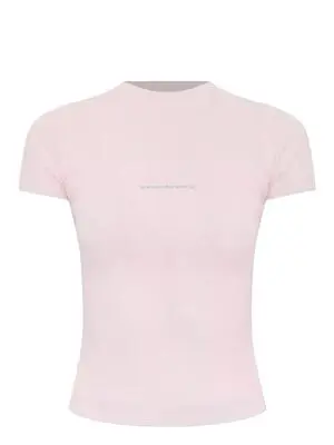 Alexander Wang Knit Logo Baby Tee - Pink