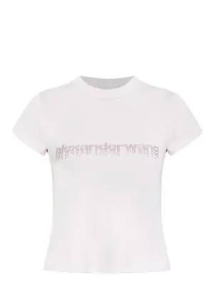 Alexander Wang Logo-detail T-shirt - Pink