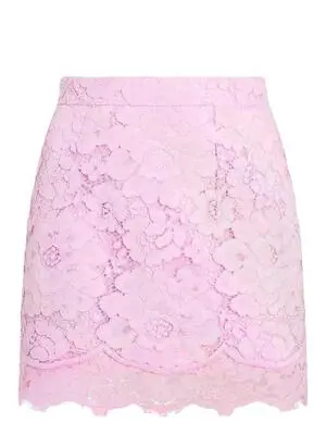 PATOU Lace Fitted Mini Skirt - Pink