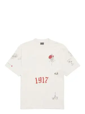 Balenciaga Tattoo T-shirt Medium Fit - Cream