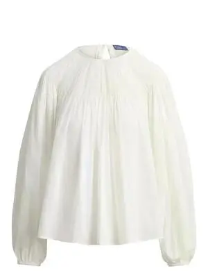 Polo Ralph Lauren Olivia Pleated Blouse - White