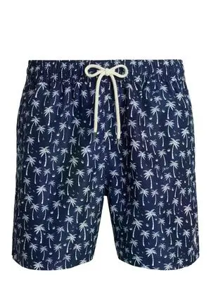 Polo Ralph Lauren Palm Tree Print Swim Short - Blue
