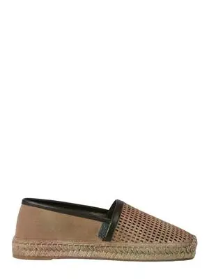 Brunello Cucinelli Perforated Leather Espadrilles - Brown